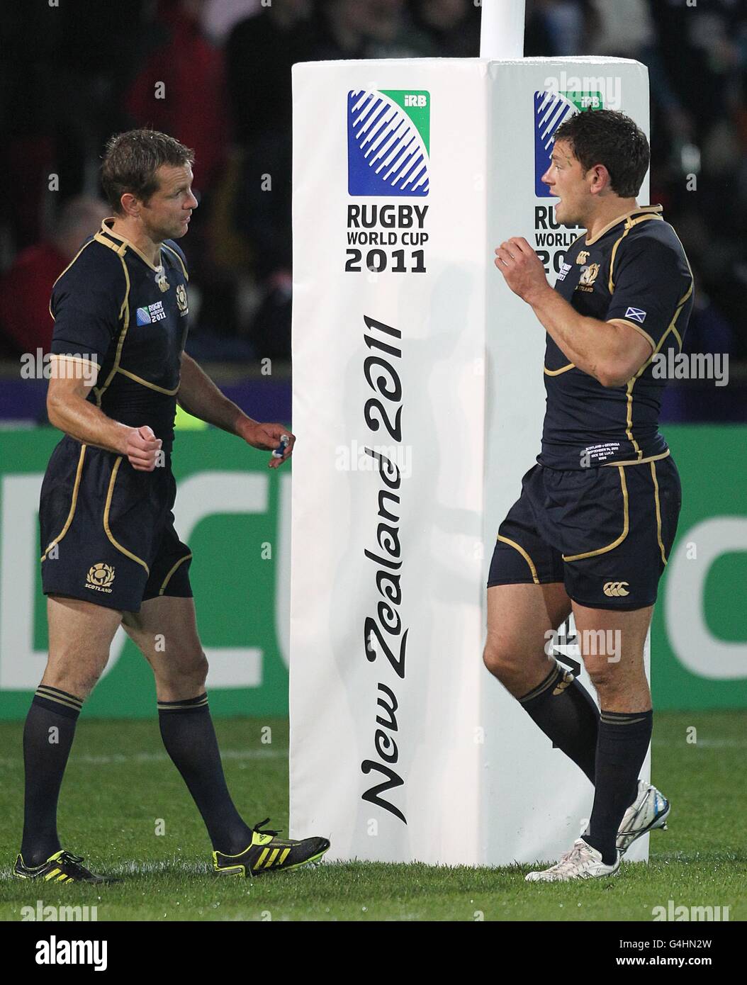 Scotlands chris paterson left and nick de luca right hi-res stock ...