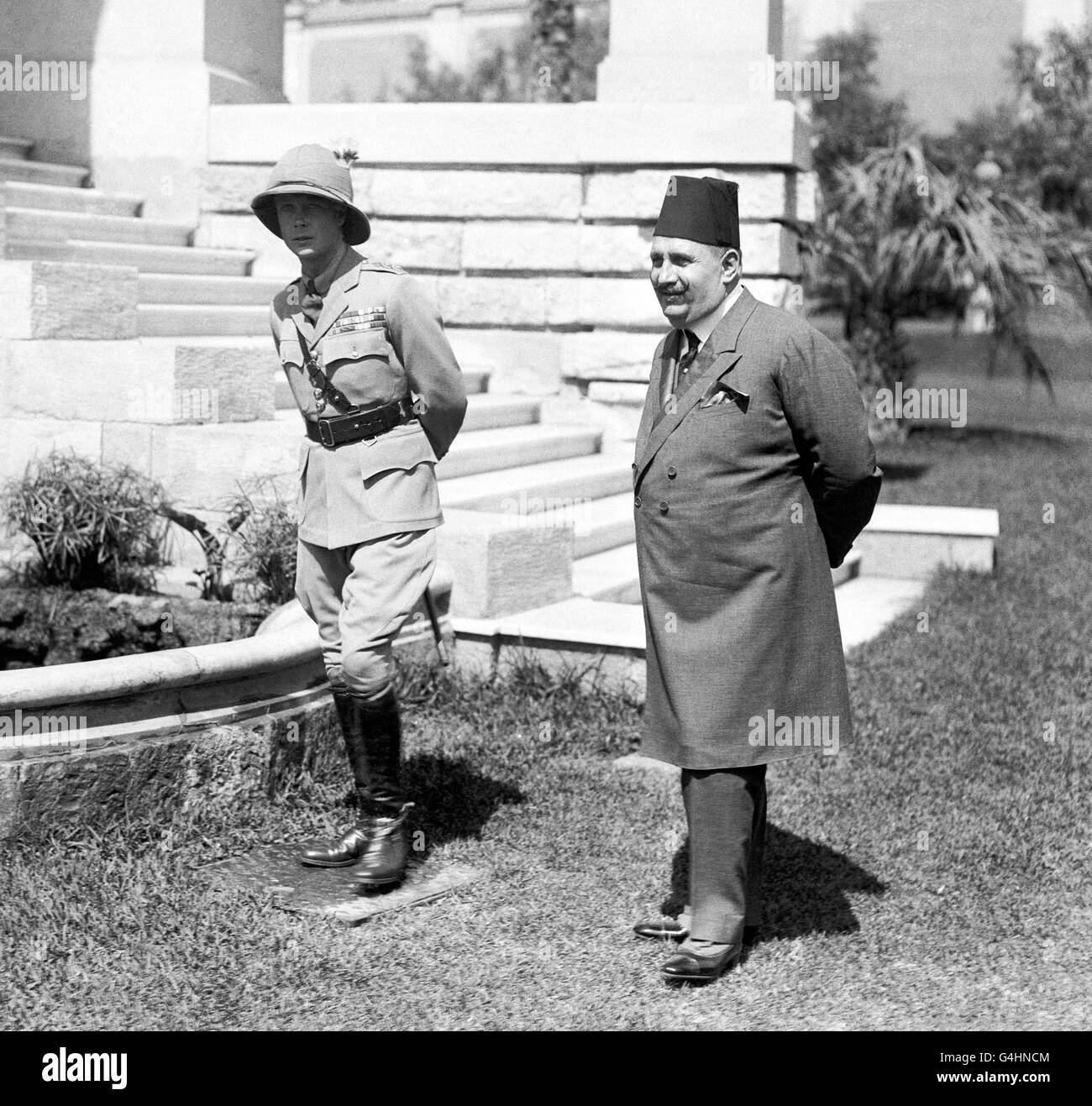 The Prince of Wales (later the Duke of Windsor) with King Fuad of Egypt ...
