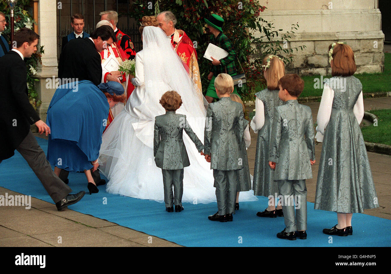Viscount Linley David, Viscount Linley attends the wedding of Melissa ...
