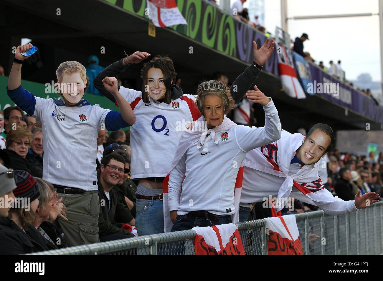 England fans show their support in the stands before the game Stock ...