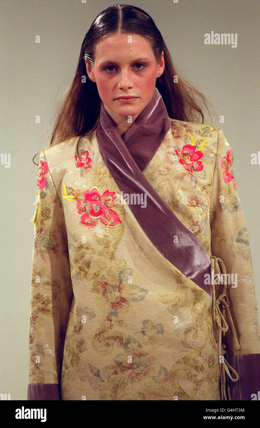 A model presents a creation from British Designer Matthew Williamson ...