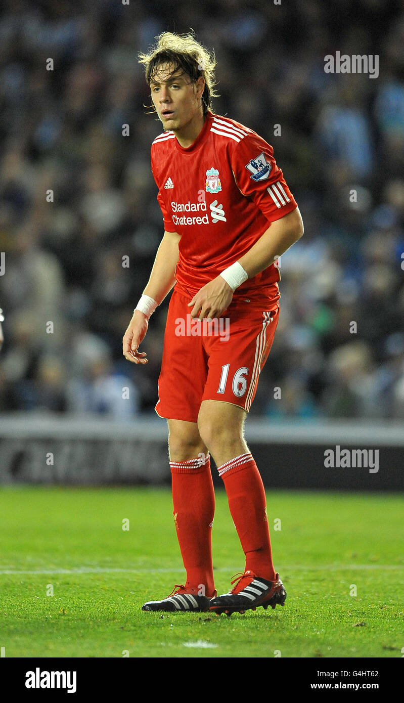 Liverpool's Sebastian Coates during the Carling Cup match at the AMEX ...
