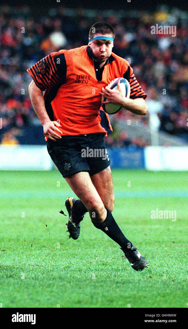 Scotland's Scott Murray charges forward during his side's friendly ...