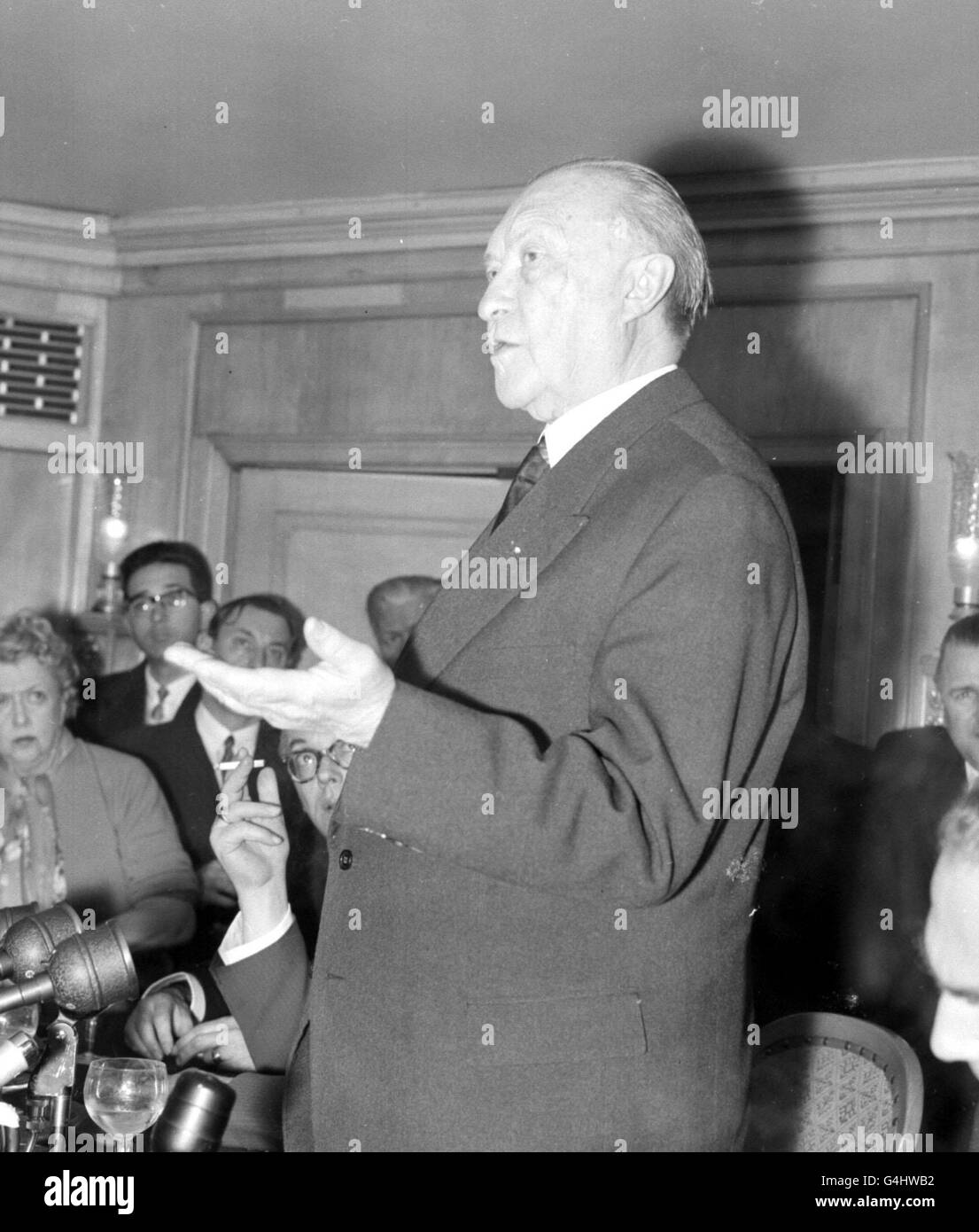 West german chancellor konrad adenauer hi-res stock photography and ...