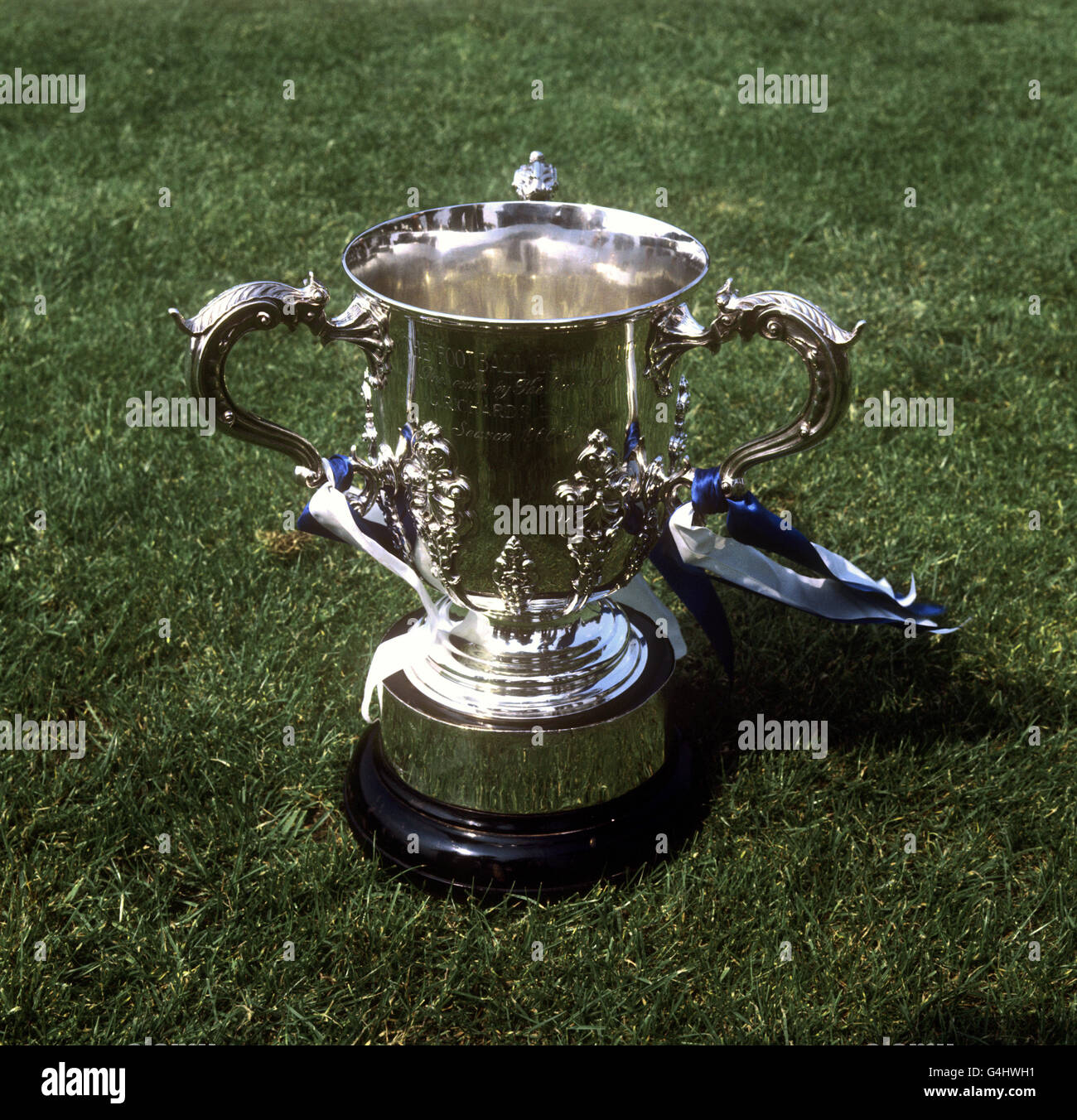 Stock shot of the Football League Cup trophy, first awarded in the 1960 ...