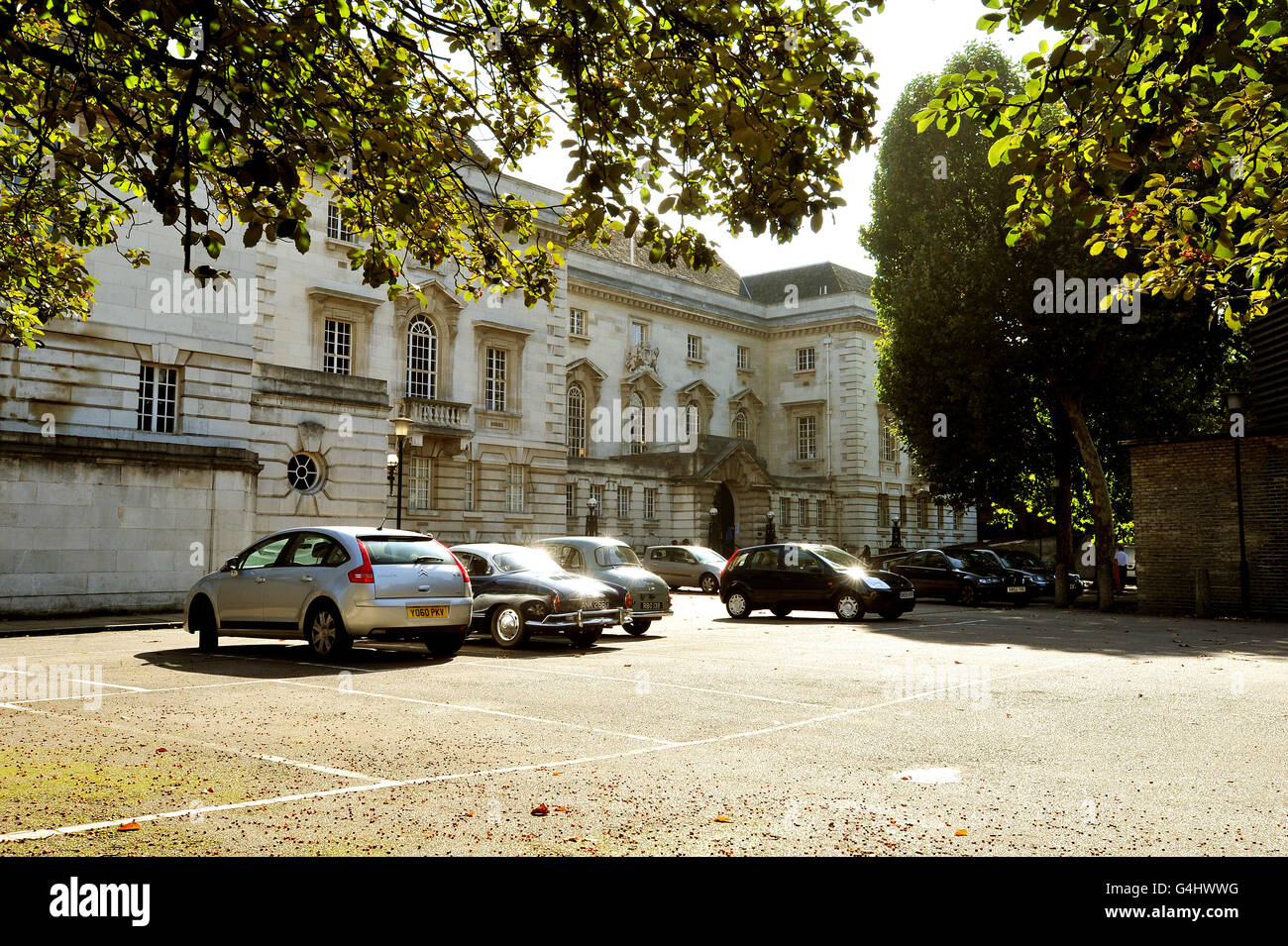 General view of the front entrance to the Inner London Crown Court, in ...