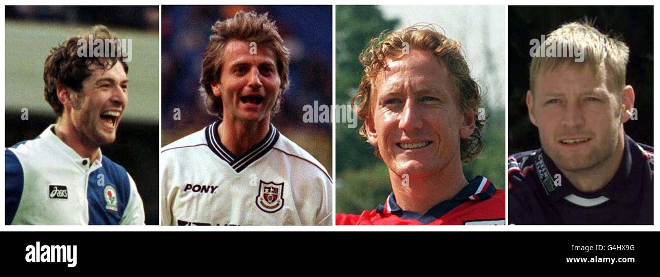 Undated composite photograph of (from left to right) Chris Sutton, Tim ...