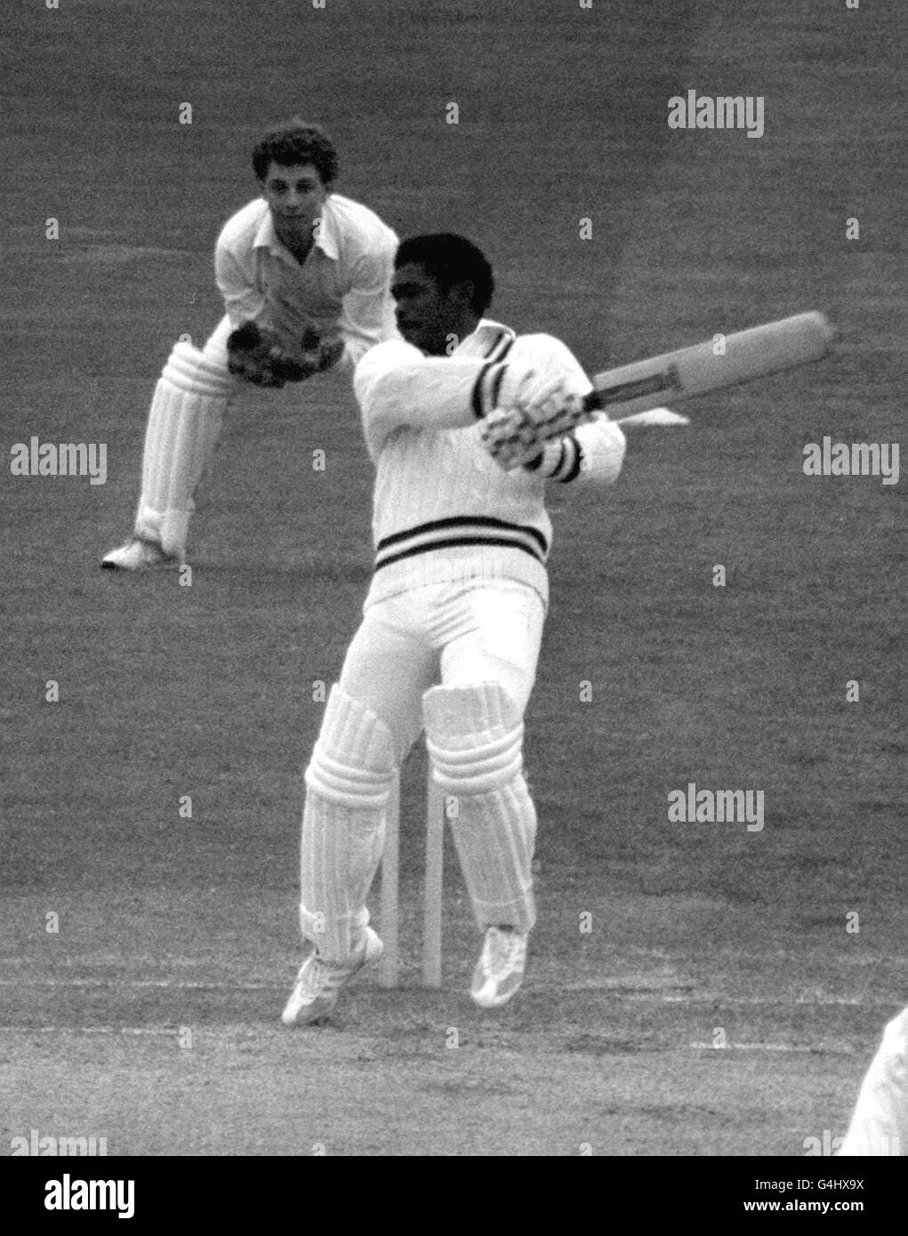 Library file dated 22/5/80 of cricketer Gordon Greenidge cutting a ...