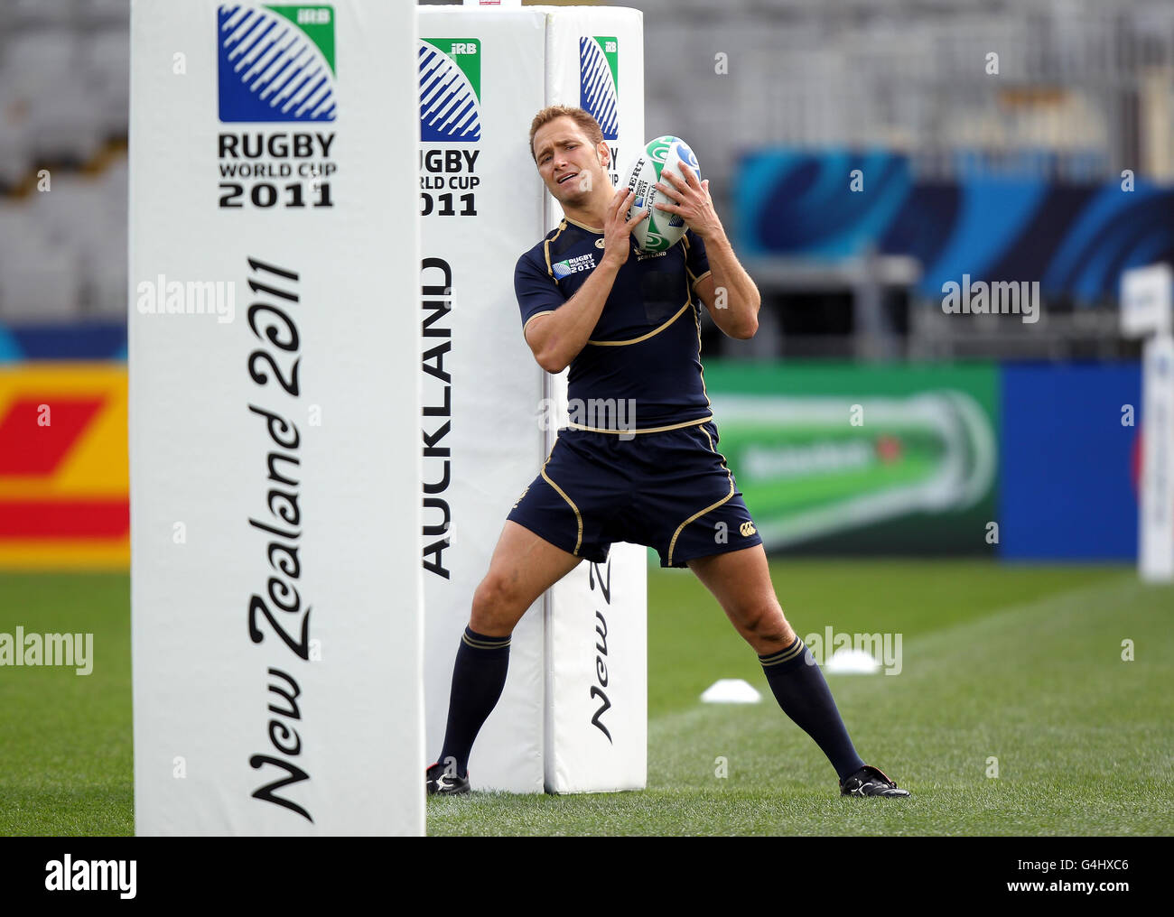 Scotlands dan parks during the captains run at eden park hi-res stock ...