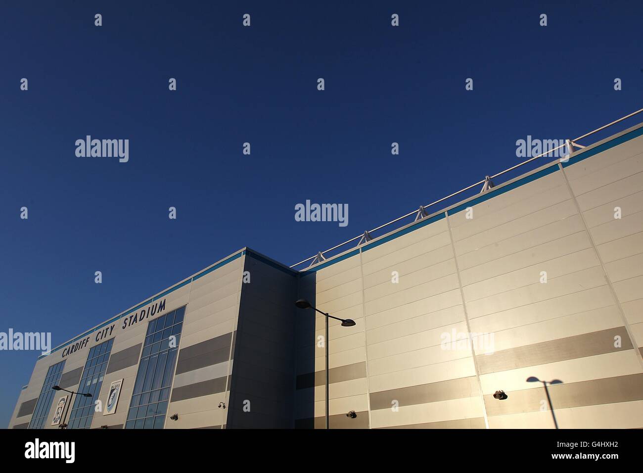 A general view of the exterior of the Cardiff City Stadium, home to ...