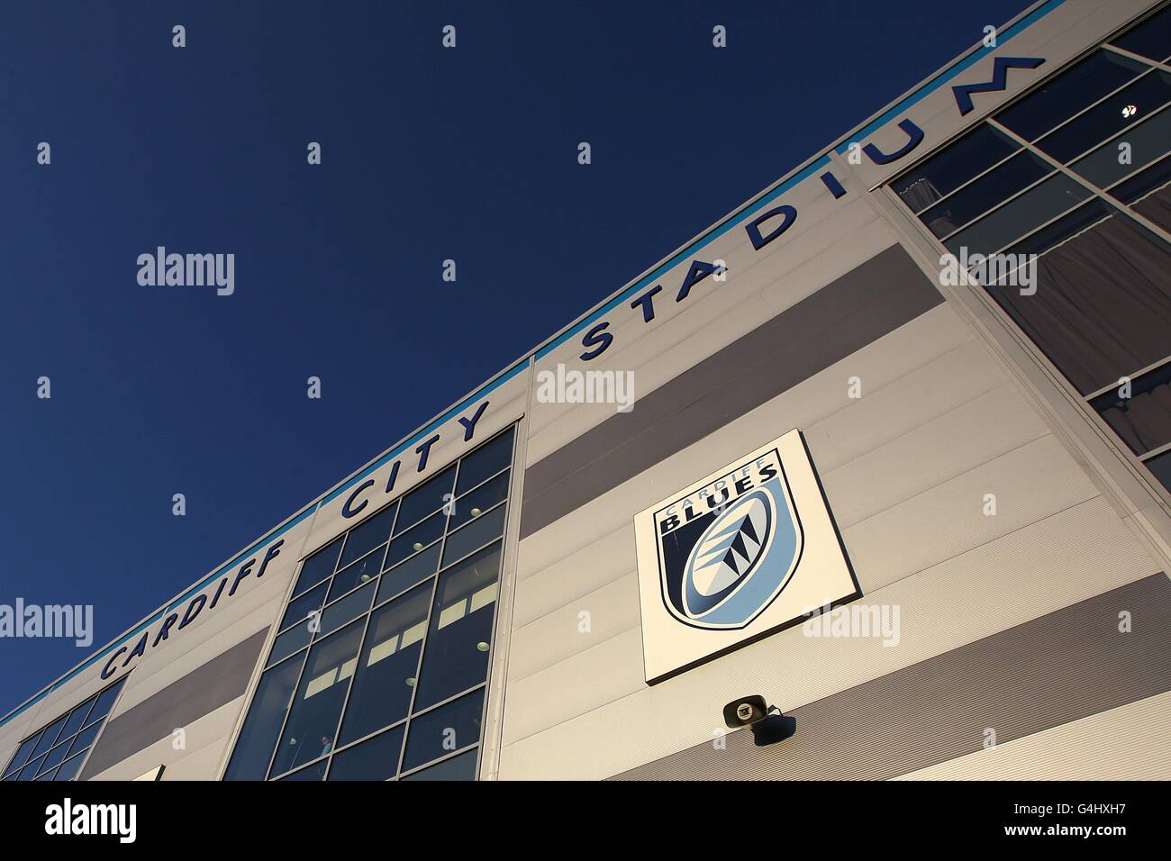 A general view of the exterior of the Cardiff City Stadium, home to ...