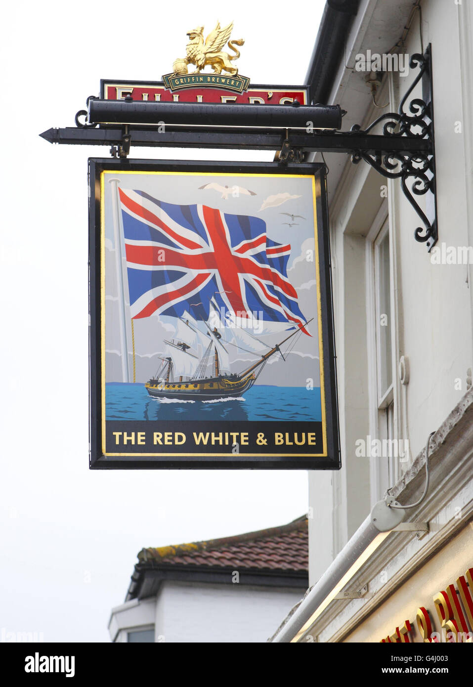 General view of the Red, White & Blue pub in Portsmouth. Pub landlady ...
