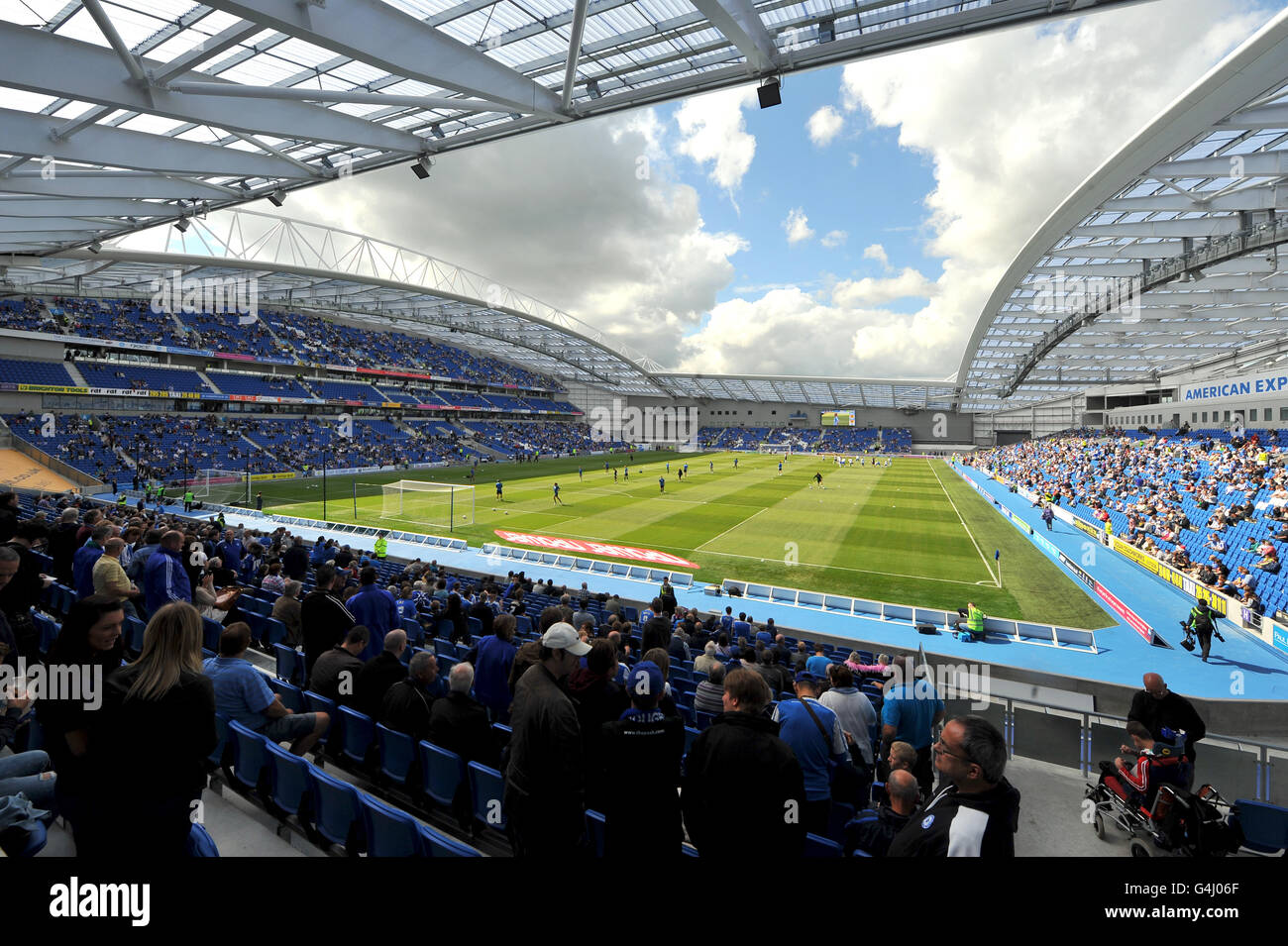 A general view of the AMEX Stadium, home of Brighton and Hove Albion ...