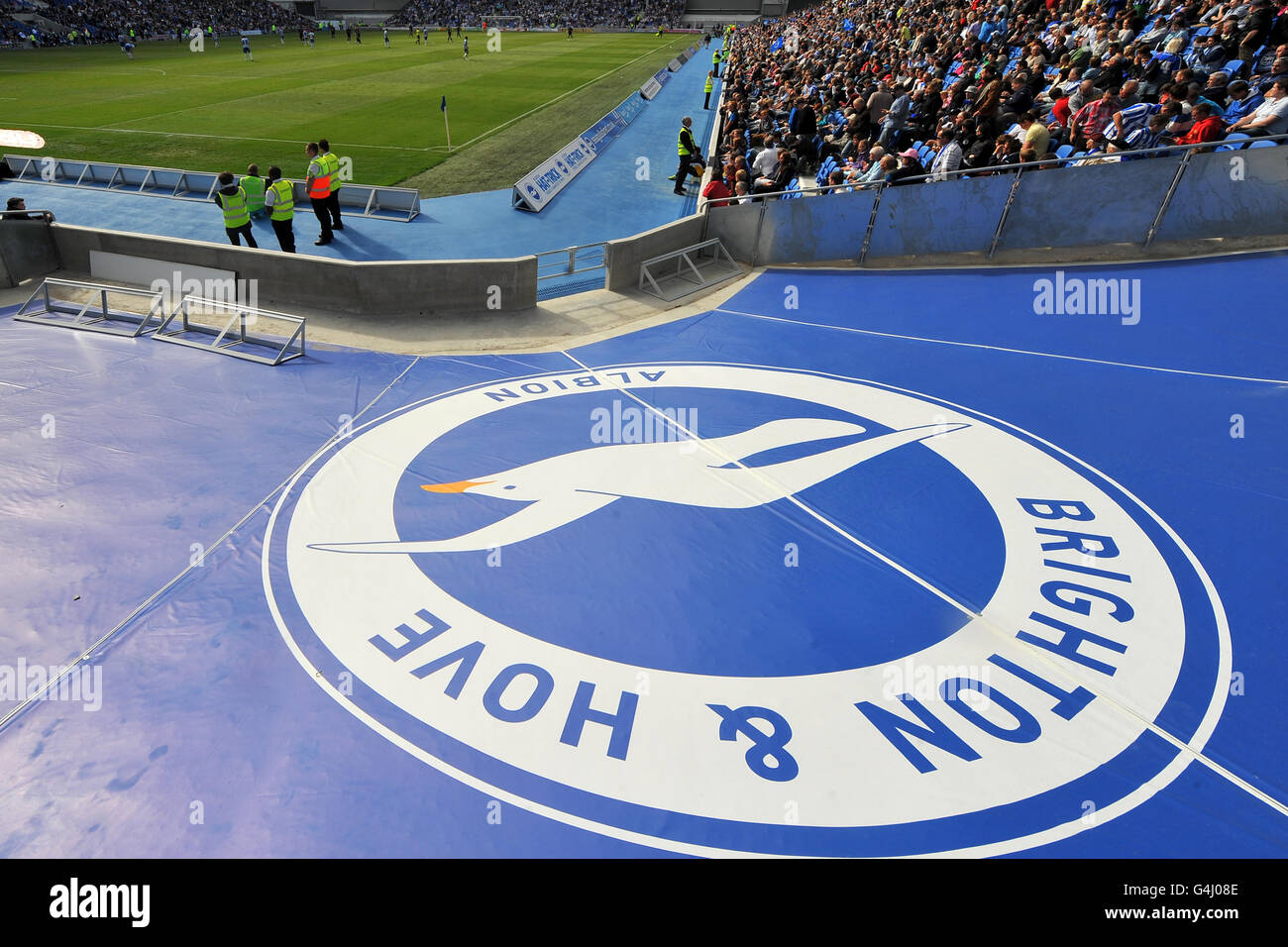 A general view of the AMEX Stadium, home of Brighton and Hove Albion ...