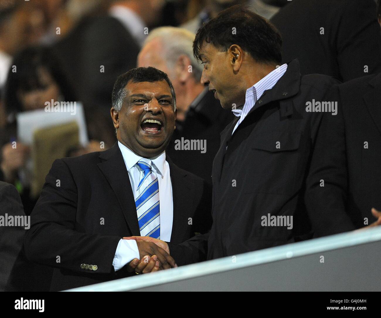 Queens park rangers owner tony fernandes in the stands hi-res stock ...