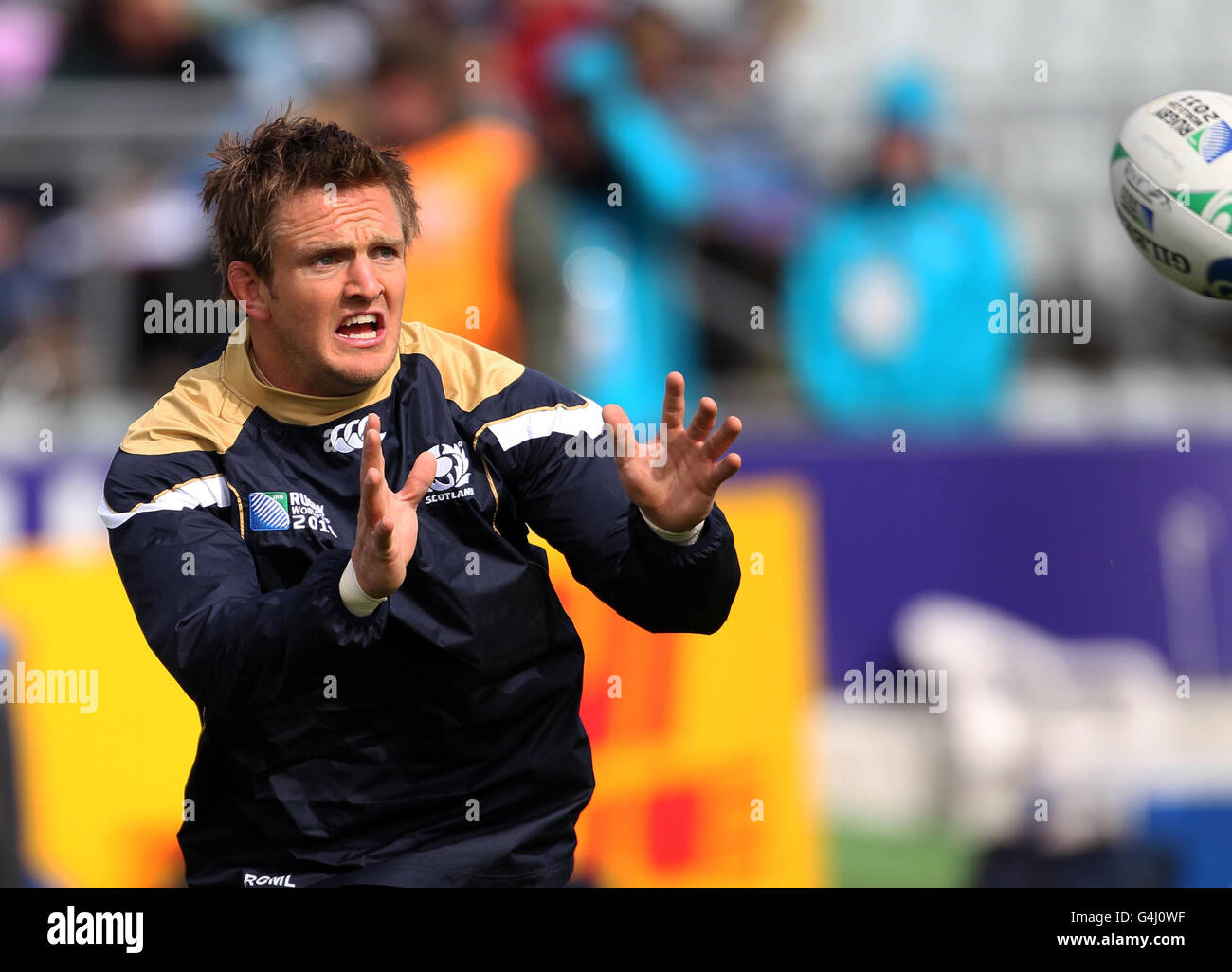 Scotlands rory lawson during a training session at rugby park hi-res ...