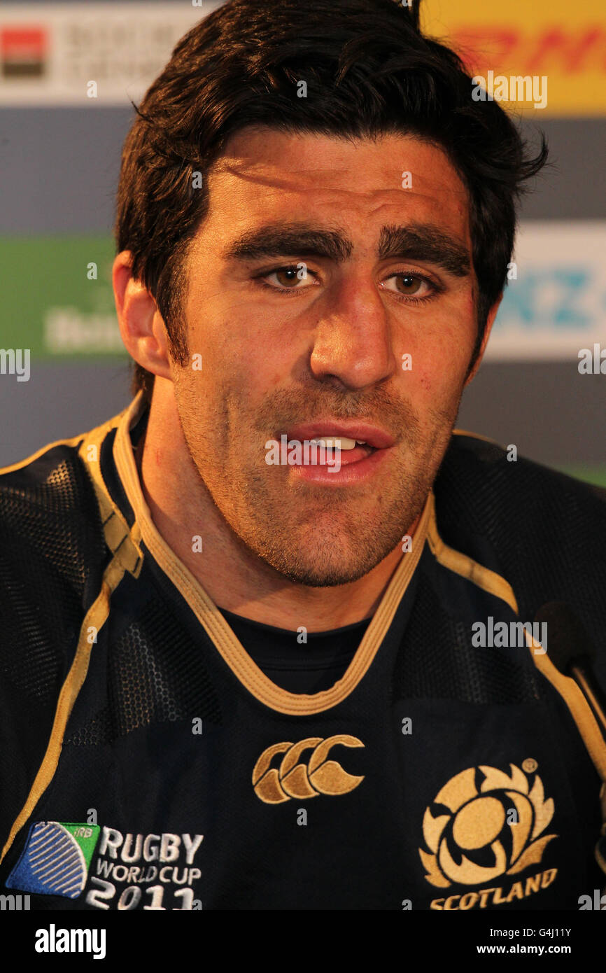 Scotlands kelly brown press conference rugby park stadium hi-res stock ...