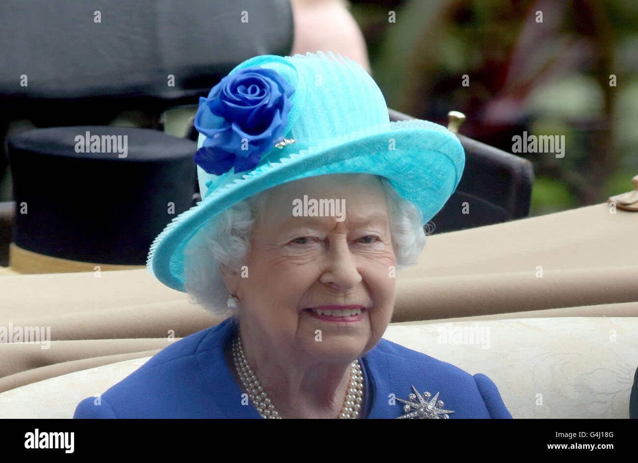 Queen Elizabeth II arrives on day five of Royal Ascot 2016, at Ascot ...