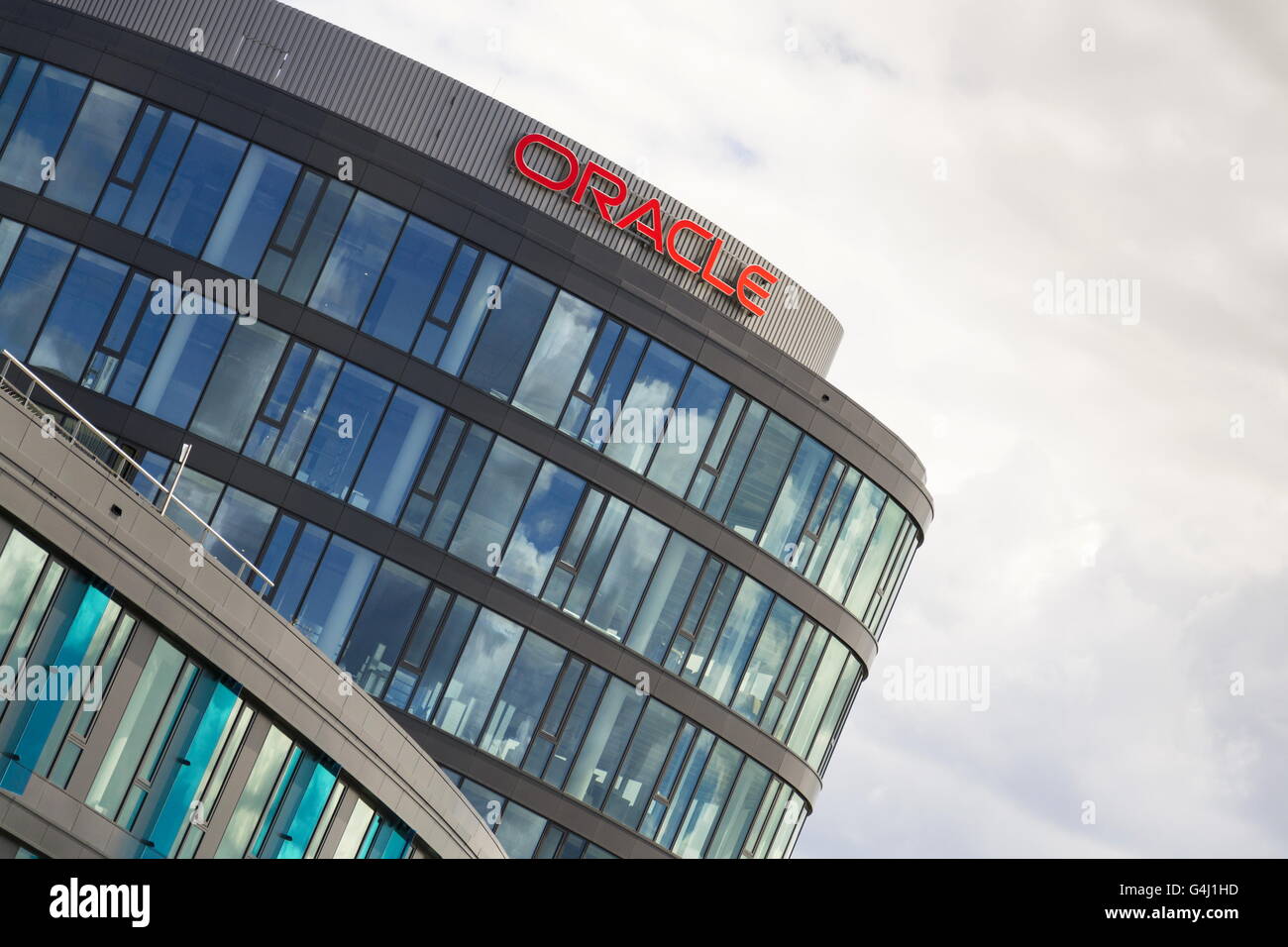 PRAGUE, CZECH REPUBLIC - JUNE 18: Oracle company logo on Czech ...