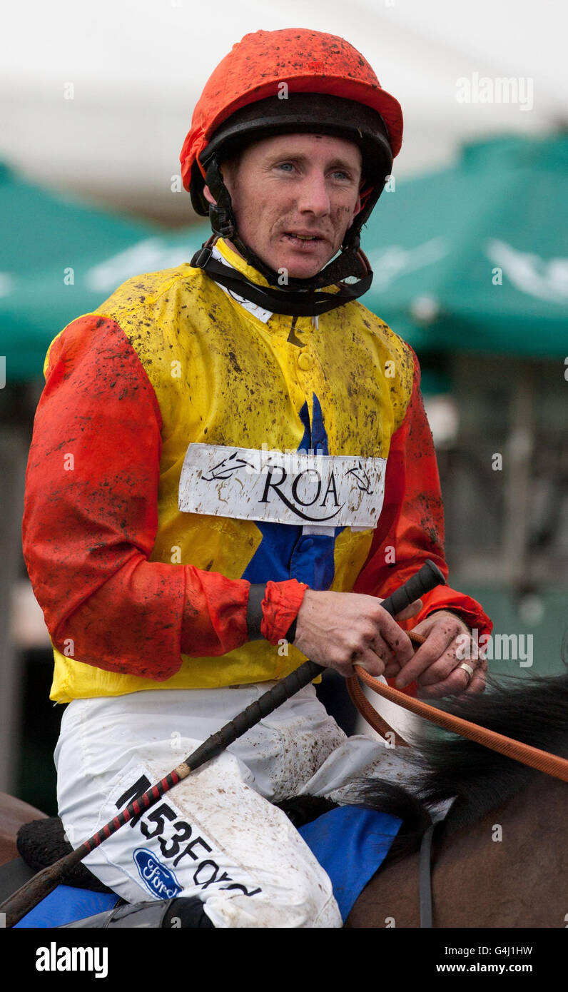 Paul Hanagan on Caledonia Lady after winning the Harry Roseberry Stakes ...