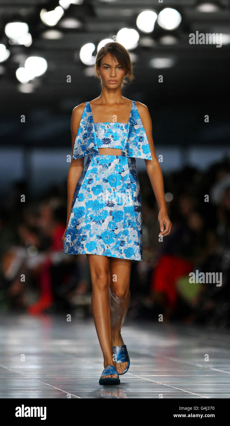 A model on the catwalk during the Christopher Kane Spring/Summer 2012 ...