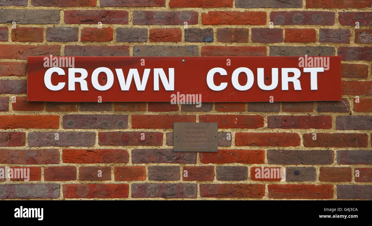 Crown court stock. A sign outside Chichester Crown Court Stock Photo ...