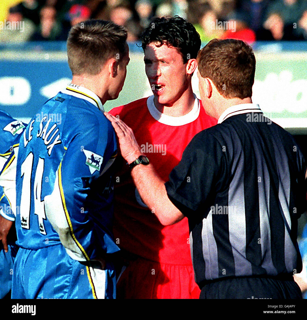 Players Arguing With Referee High Resolution Stock Photography and ...