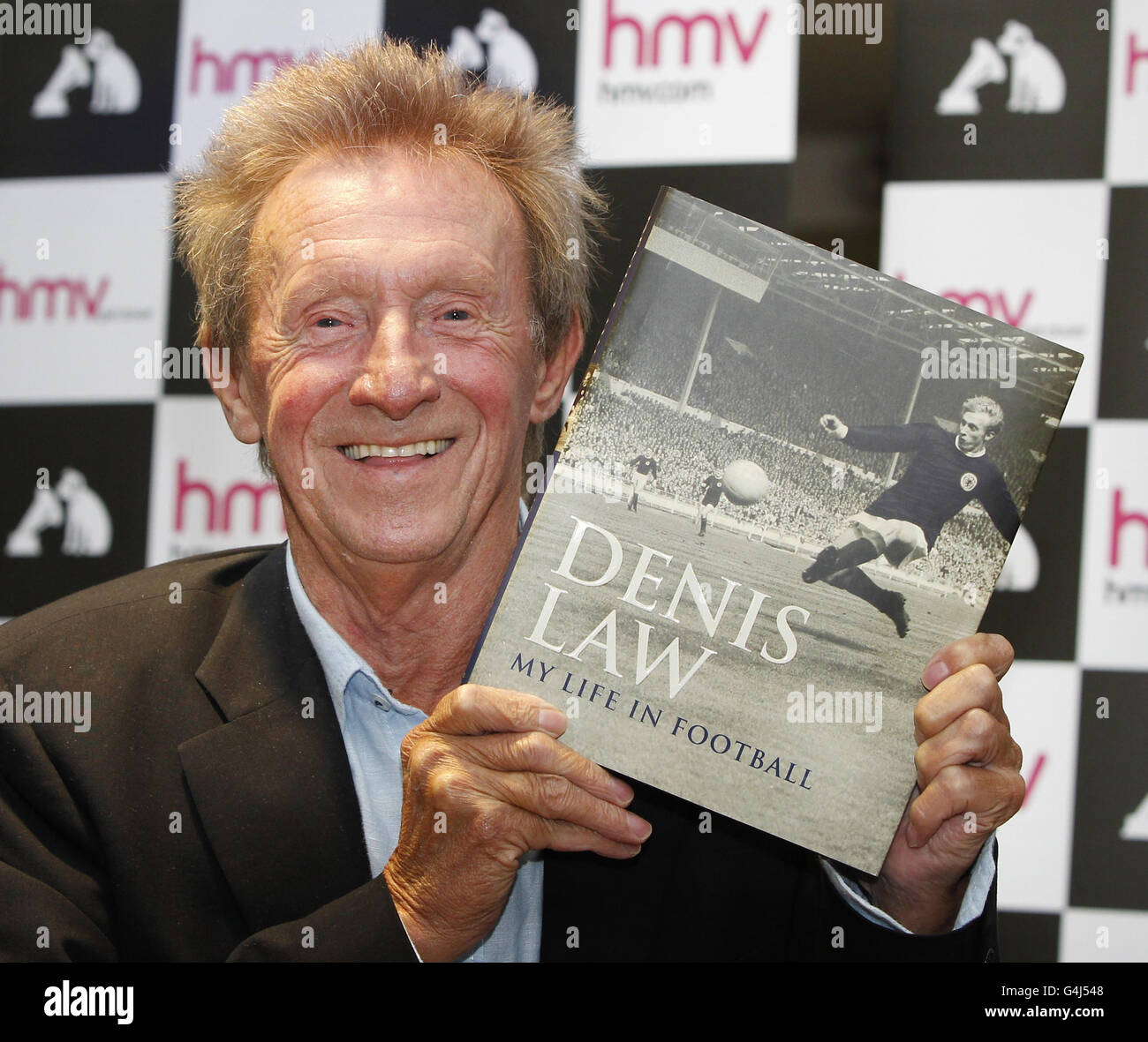 Scottish football legend Denis Law ahead of signing copies of his new ...