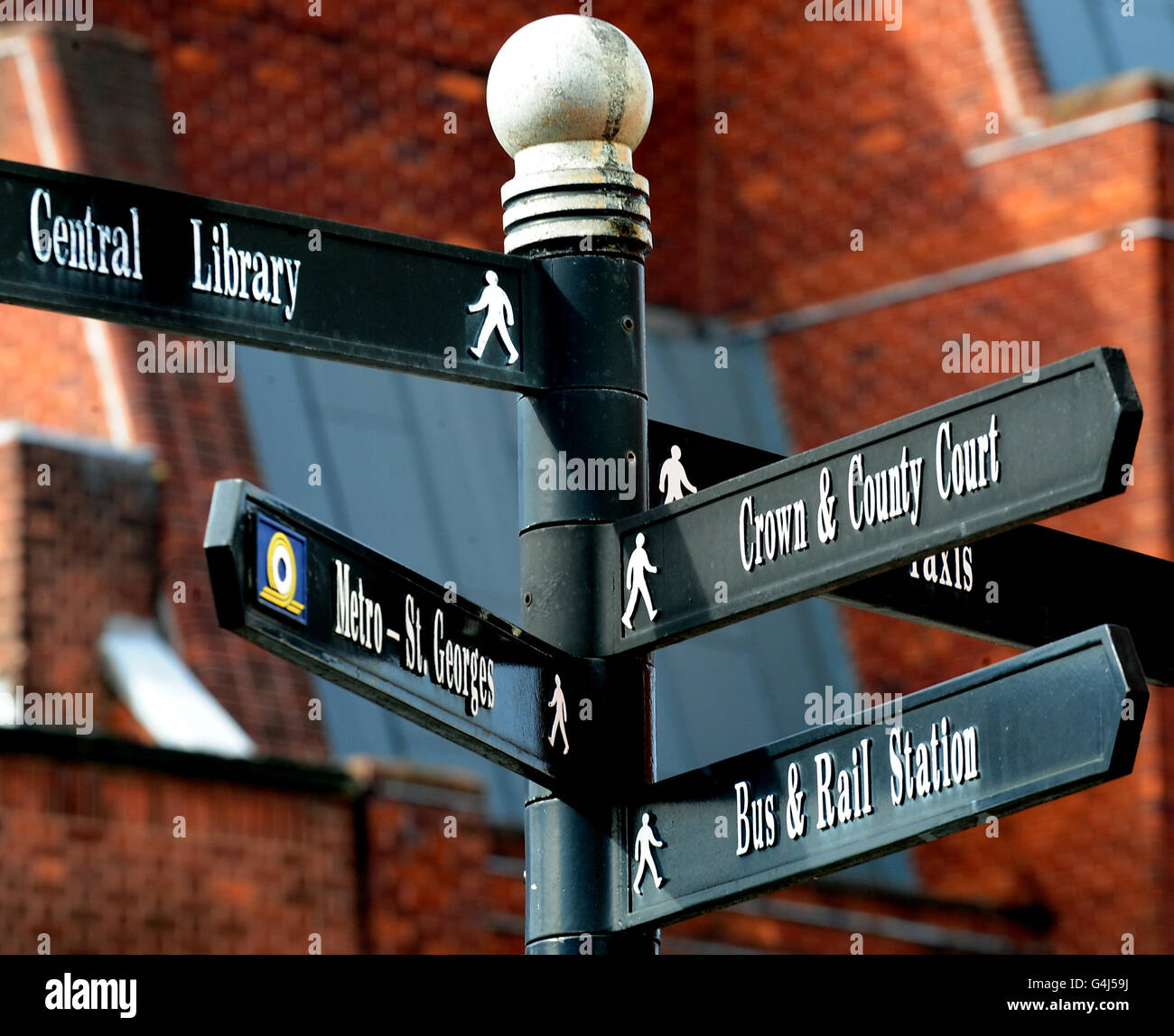 Crown court stock. A general view of signage near Wolverhampton Crown ...