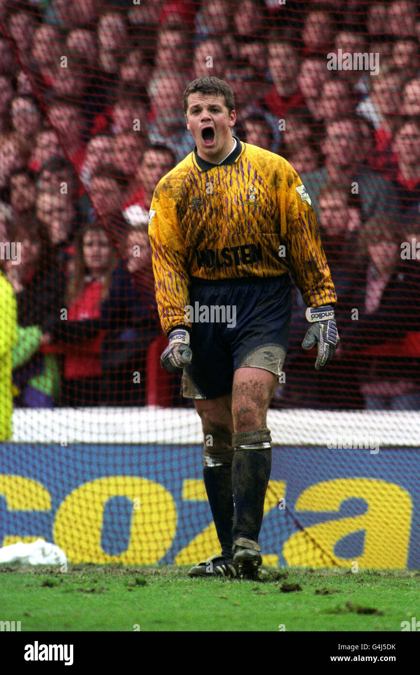 Football spurs goalie keeper full length stock ...