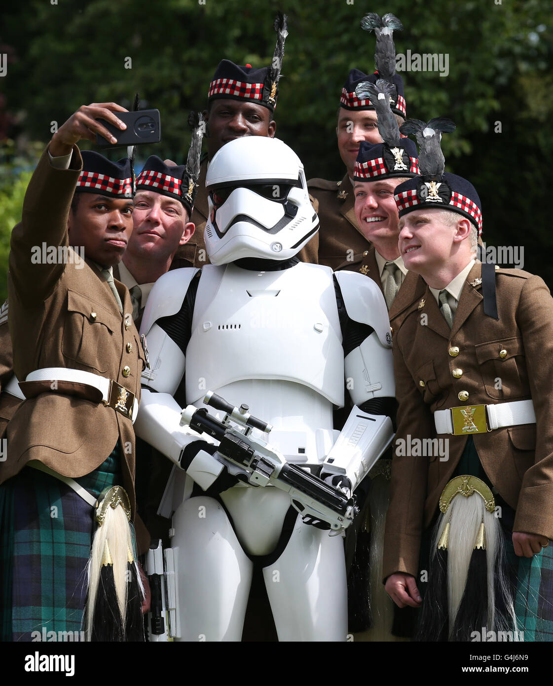 Stormtrooper takes selfie soldiers from hi-res stock photography and ...