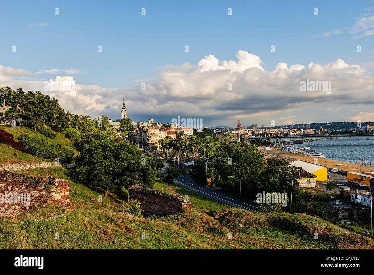 Belgrade fortress and panorama view, Belgrade Serbia Stock Photo - Alamy