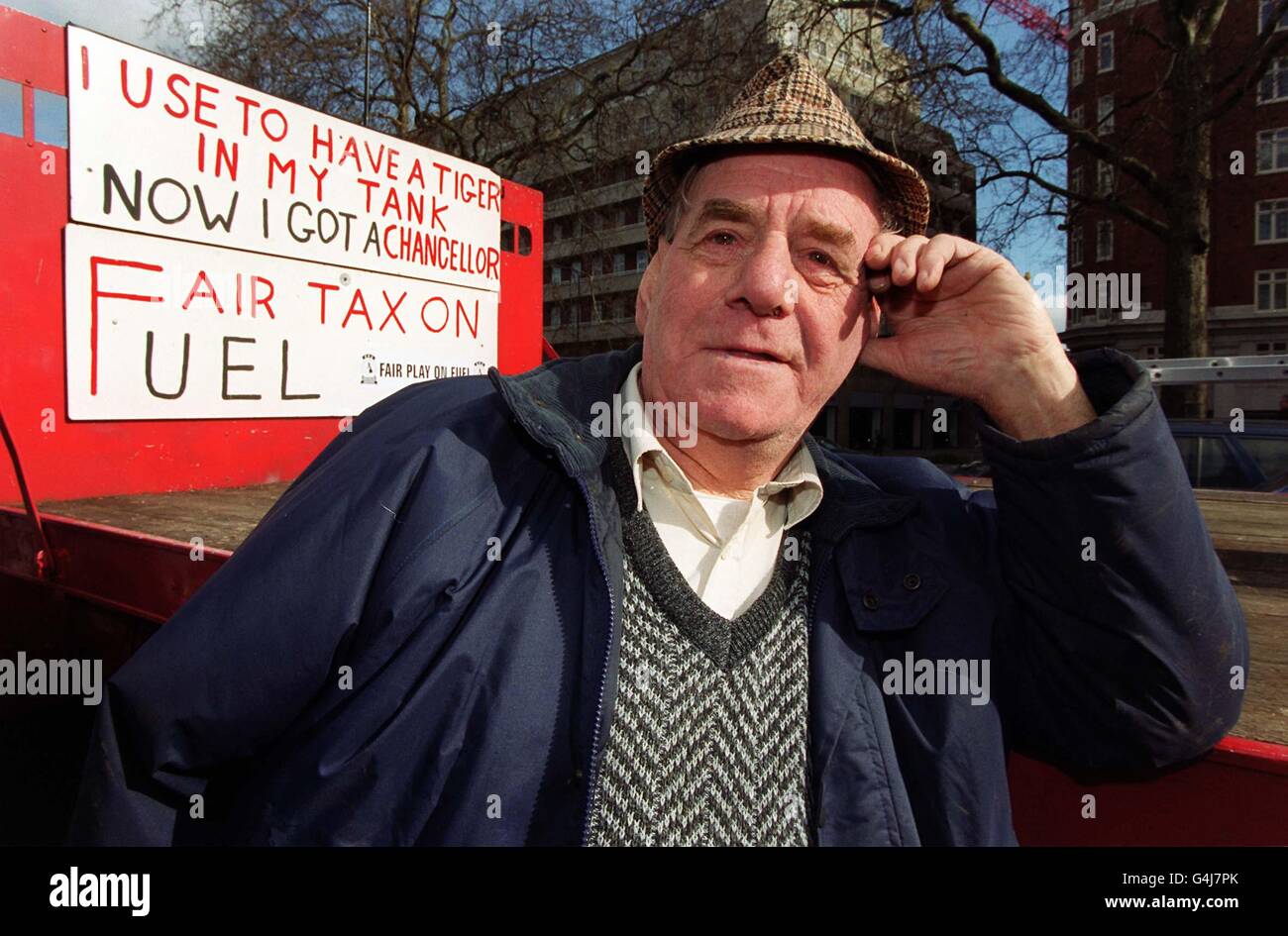 Howard Fox waits on Park Lane, London, for the start of the Lorry ...