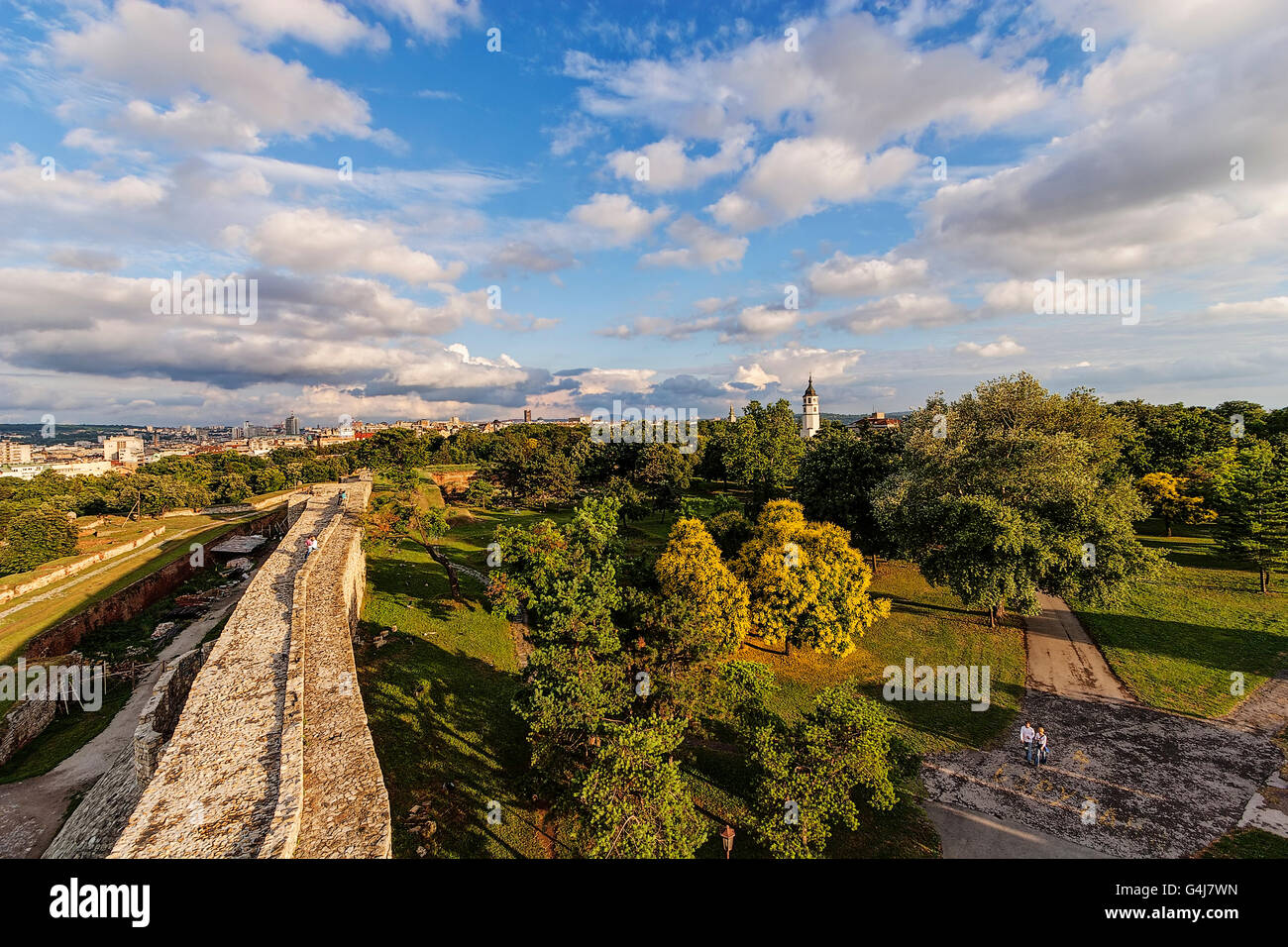 Belgrade fortress and panorama view, Belgrade Serbia Stock Photo - Alamy