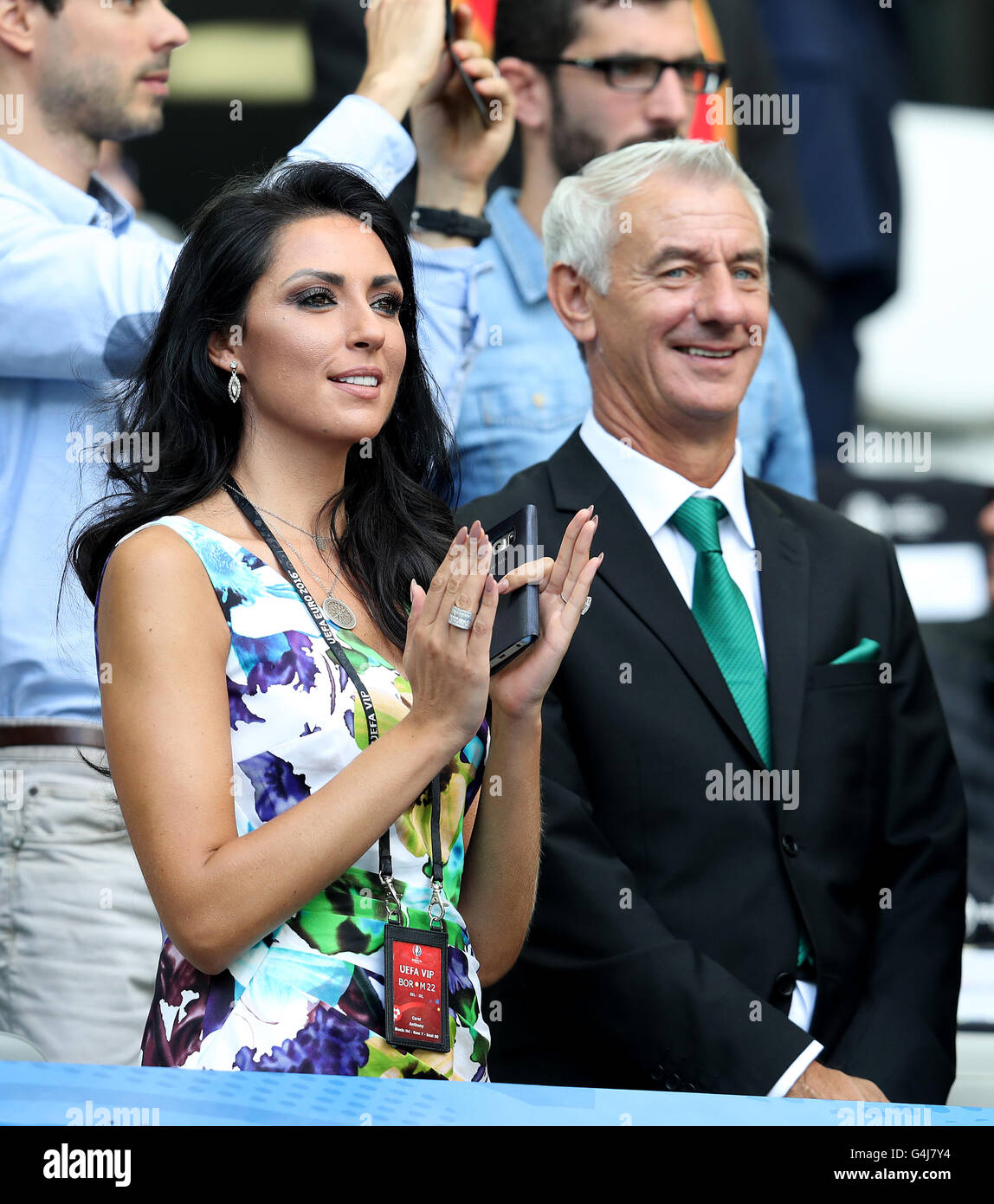 Carol Anthony (left) and Ian Rush (right) before the UEFA Euro 2016 ...
