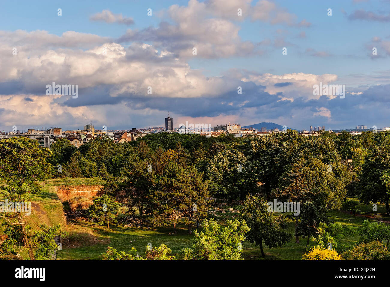 Belgrade fortress and panorama view, Belgrade Serbia Stock Photo - Alamy
