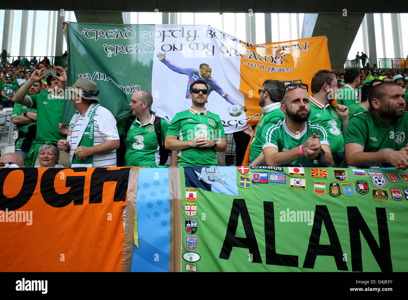 Republic of Ireland fans in the stands during the UEFA Euro 2016, Group ...