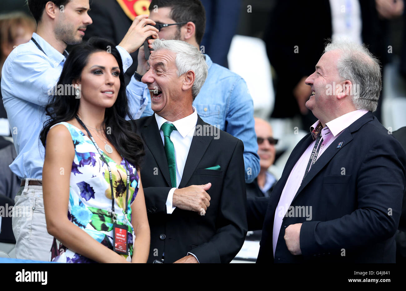 Carol Anthony (left) and Ian Rush (centre) before the UEFA Euro 2016 ...