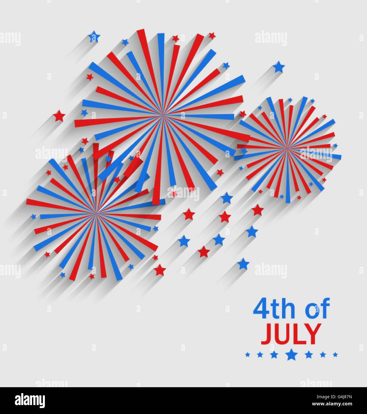 Firework Colorized in Flag US for Celebration Independence Day Stock ...