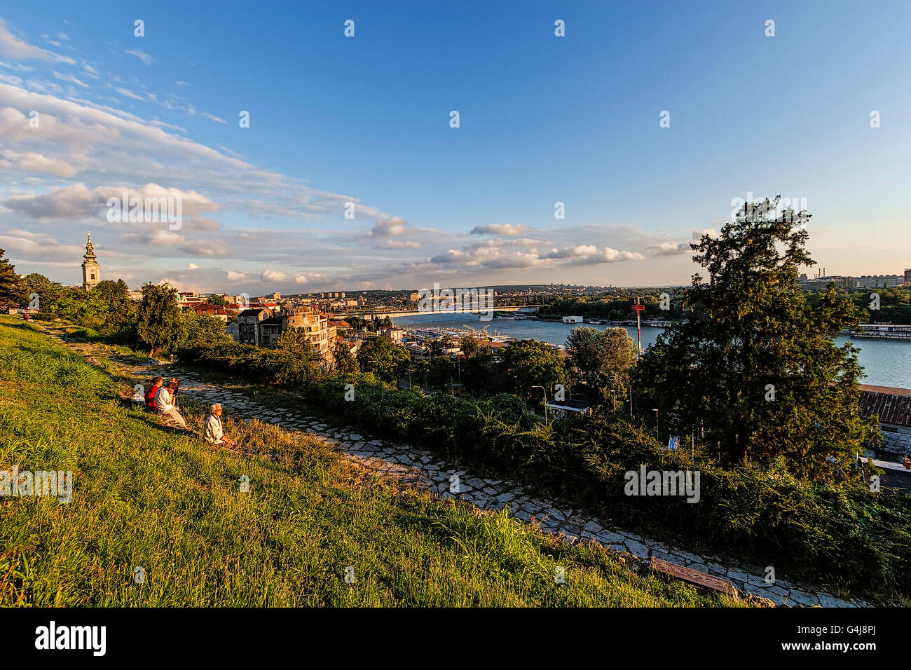 Belgrade fortress and panorama view, Belgrade Serbia Stock Photo - Alamy