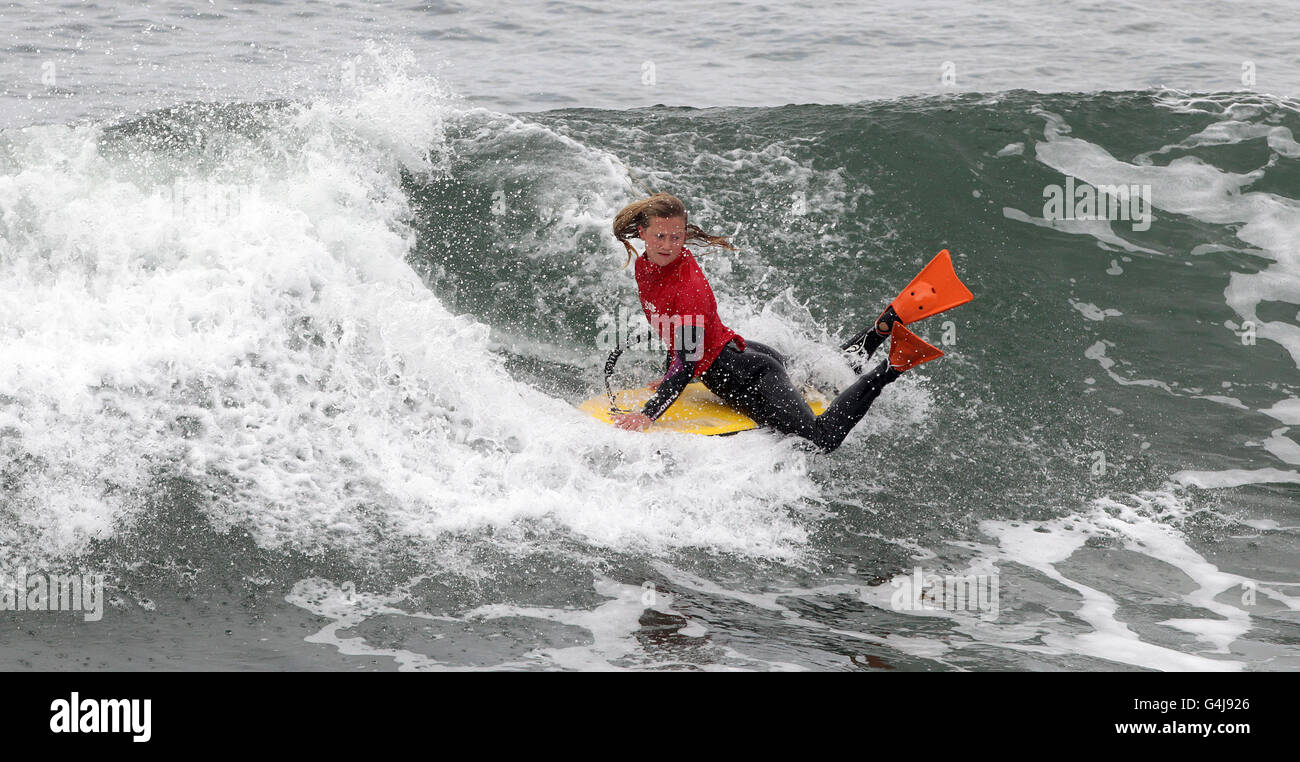 Ireland's Ashleigh Smith competes in the womens Body Board final the ...