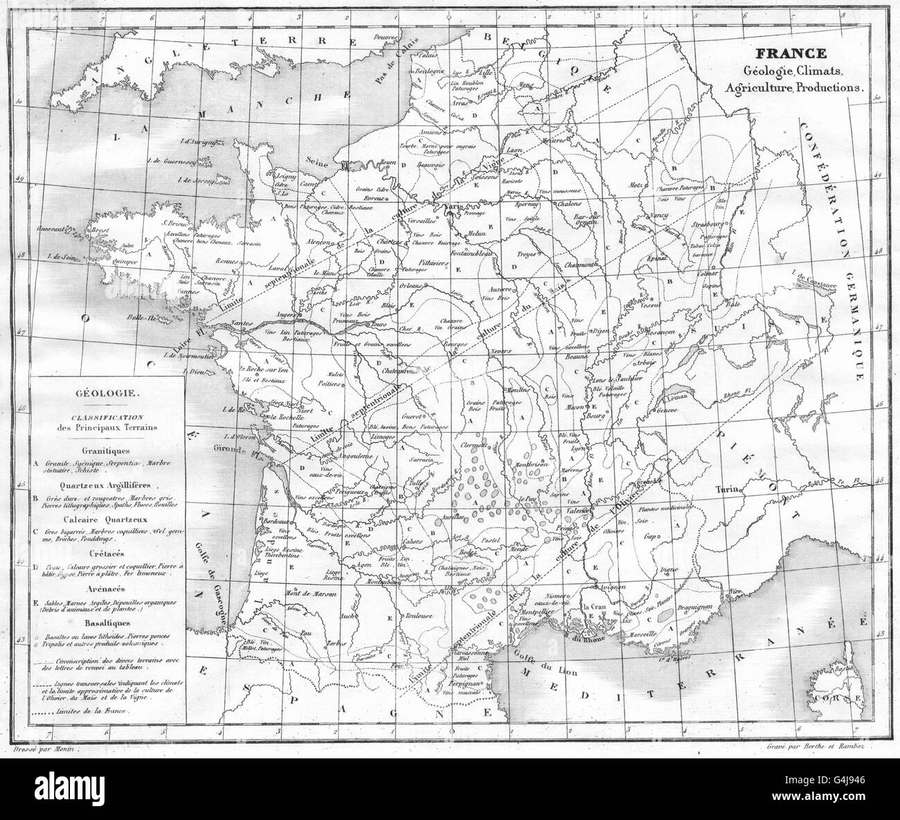 Map france geologie hi-res stock photography and images - Alamy