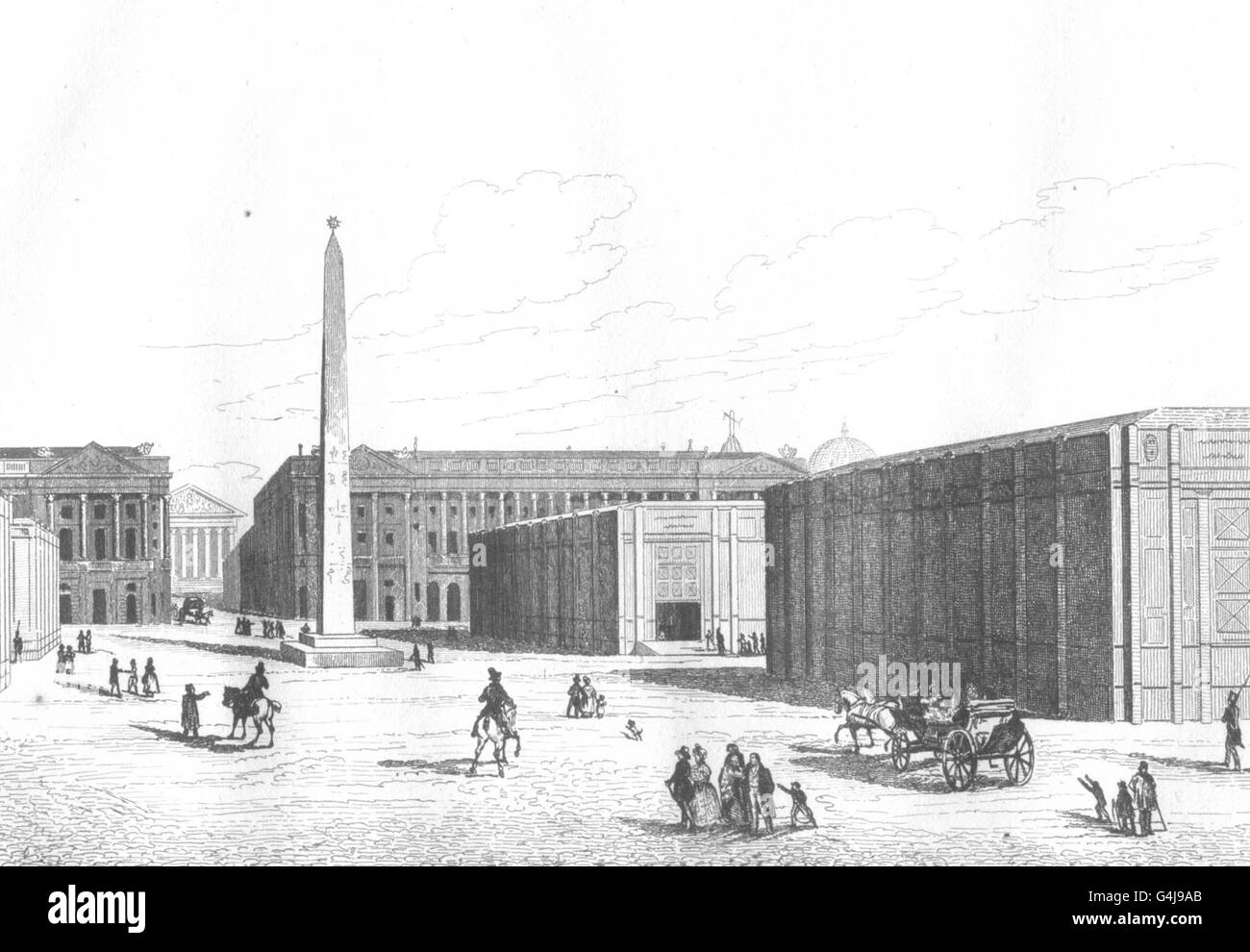 Paris place concorde 1834 hi-res stock photography and images - Alamy