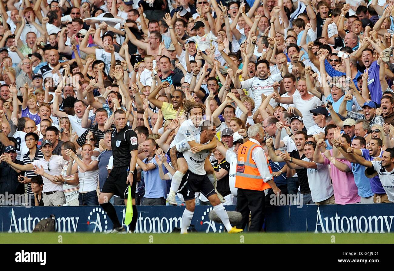 Tottenham Hotspur's Kyle Walker (right) celebrates with team mate Luka ...