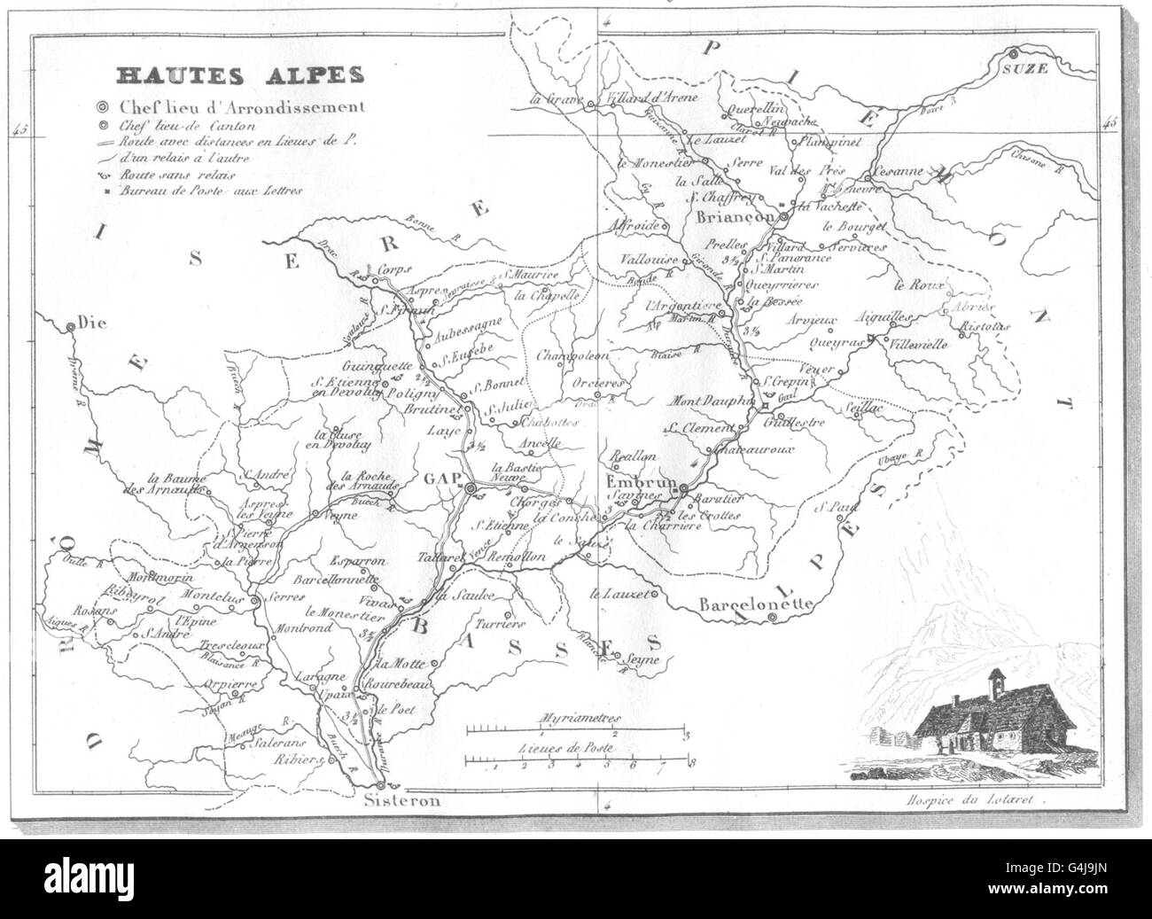 Map hautes alpes france hi-res stock photography and images - Alamy