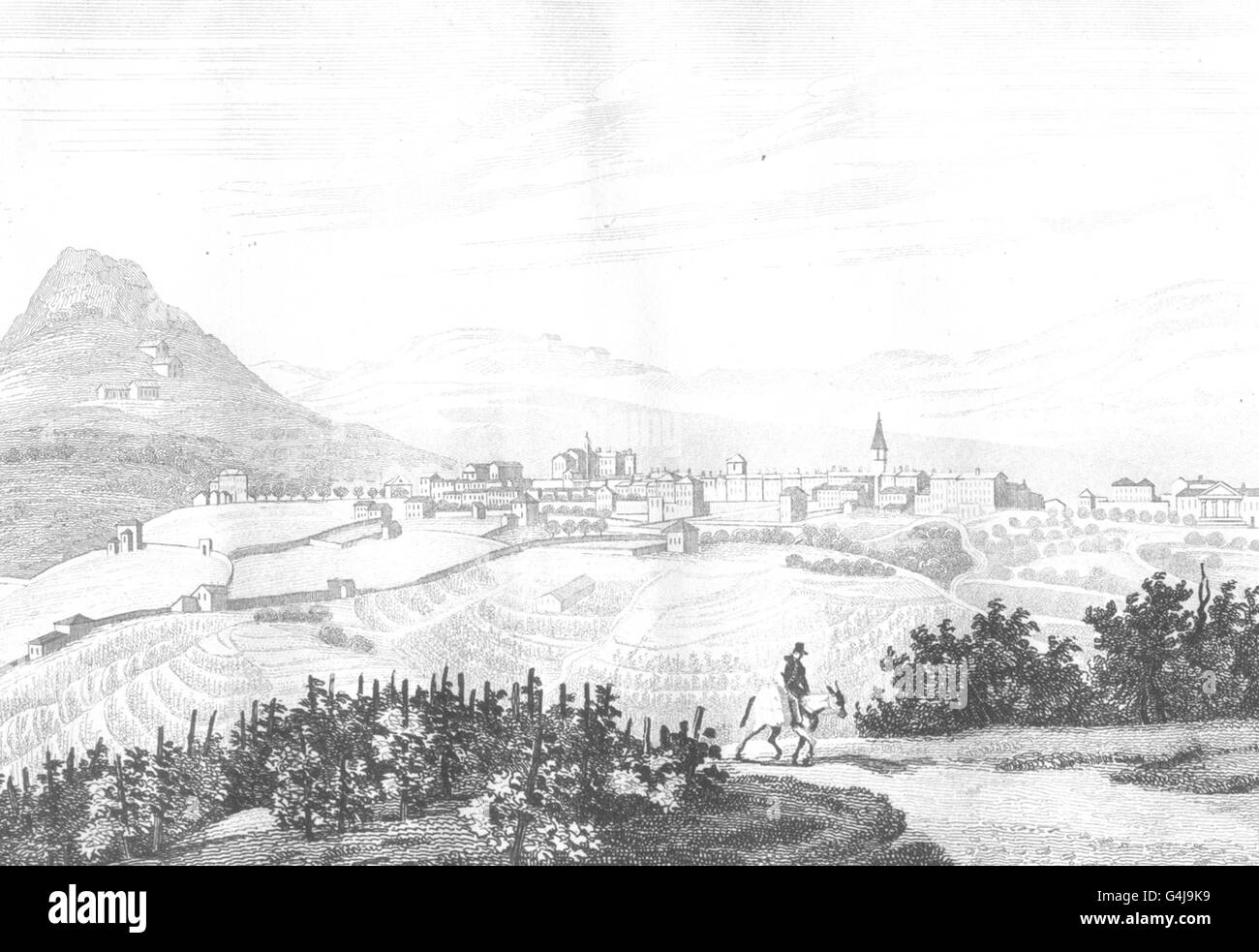 ARDÈCHE: Privas (1) , antique print 1835 Stock Photo - Alamy