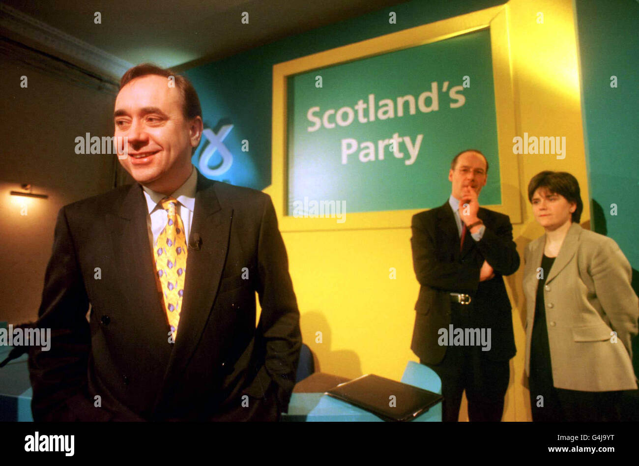 Scottish National Party leader Alex Salmond MP at the launch of the SNP ...