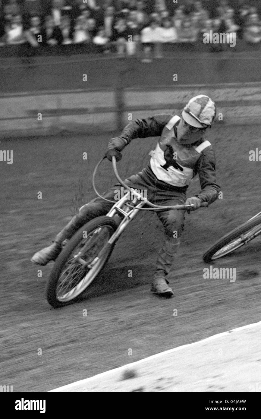 Speedway Rider Black and White Stock Photos & Images - Alamy