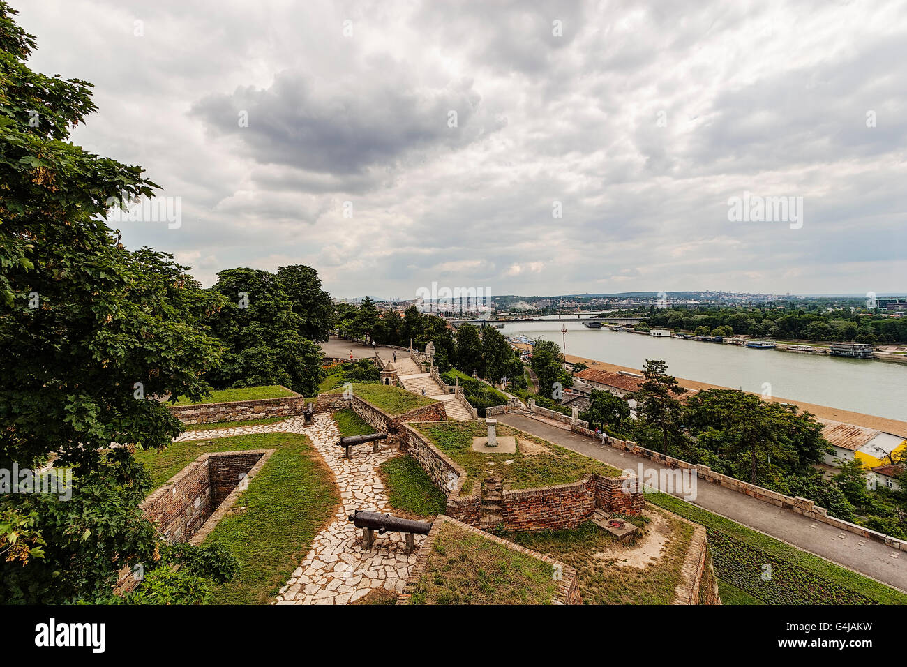 Belgrade fortress and panorama view, Belgrade Serbia Stock Photo - Alamy