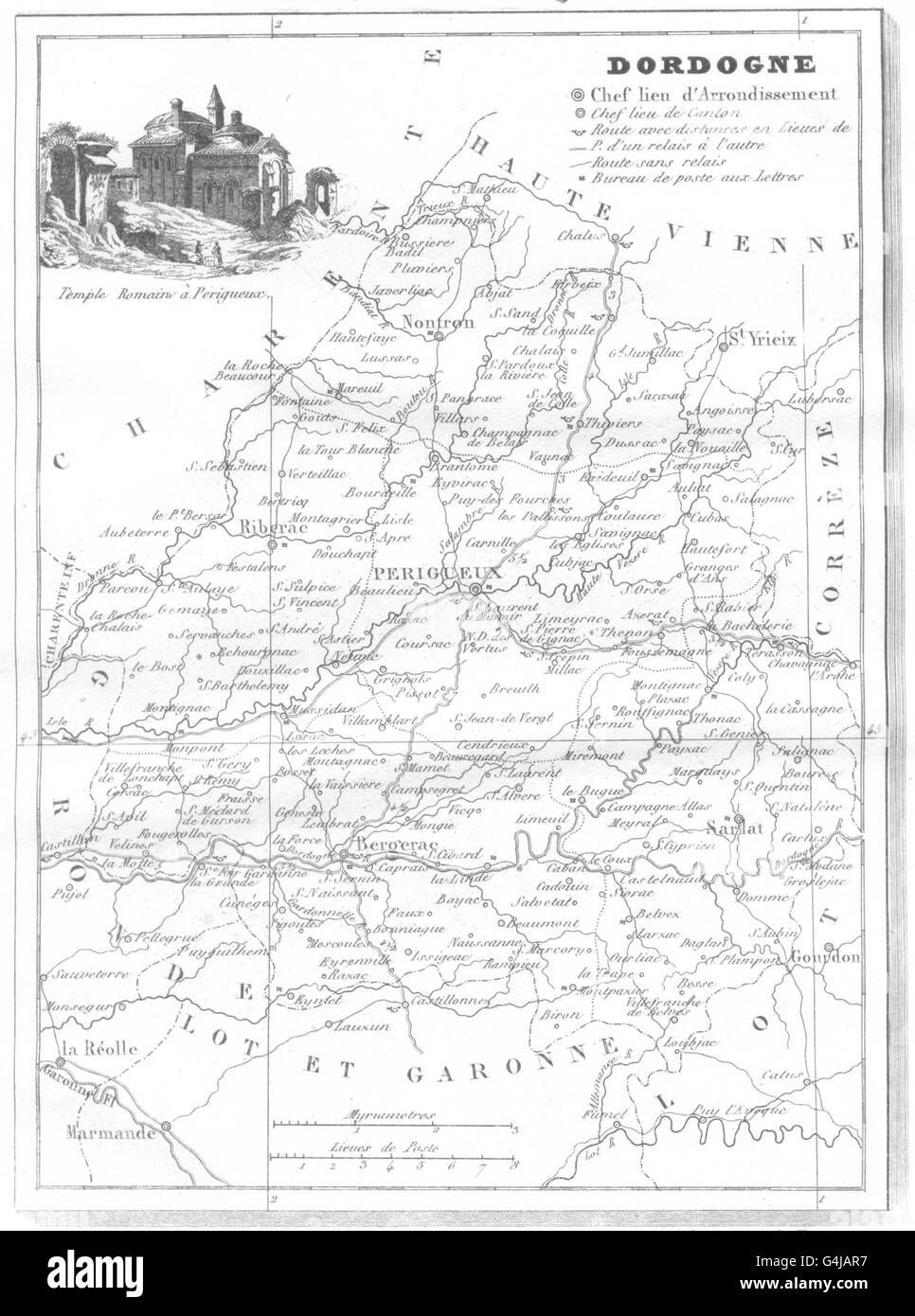 Map of dordogne hi-res stock photography and images - Alamy